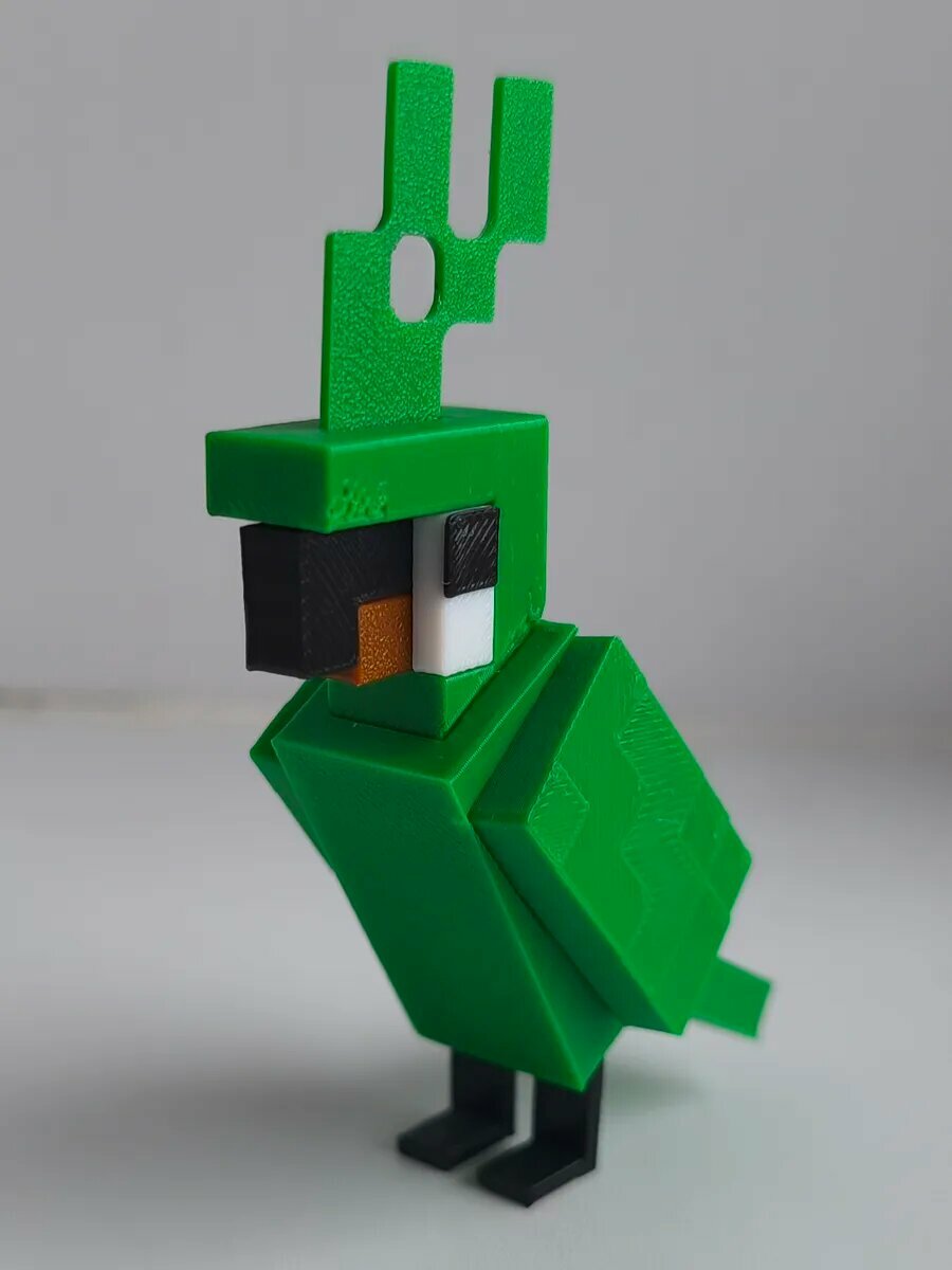 Фигурка Minecraft Green Parrot (Зеленый попугай)