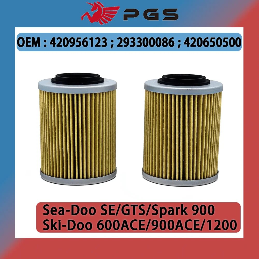 2 шт. масляных фильтров для Seadoo 900, Ski-Doo 420956123, 420-956-123, 420956120, Spark 2 Up 600, 900ACE, 1200, Can-Am Maverick X3 900