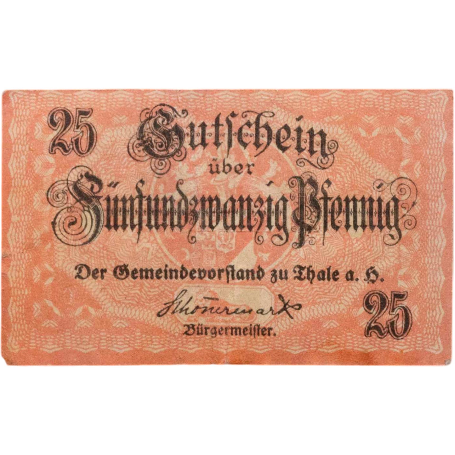 Германия, нотгельды, Тале 25 пфеннигов 1921