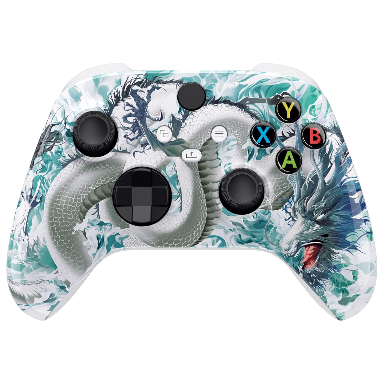 EXtremeRate передняя панель корпуса для контроллера Xbox Series X/S Jade Dragon Cloud Dominator, декоративная замена для обновления геймпада, стильный дизайн и защита