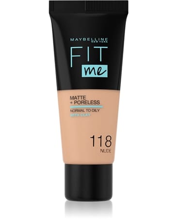 Тональный крем Maybelline New York Fit Me! Matte+Poreless, 118 Nude, 30 мл