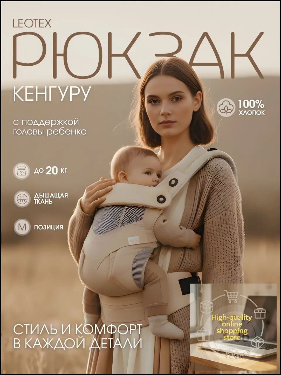 Премиум кенгуру для младенцев, эрго
