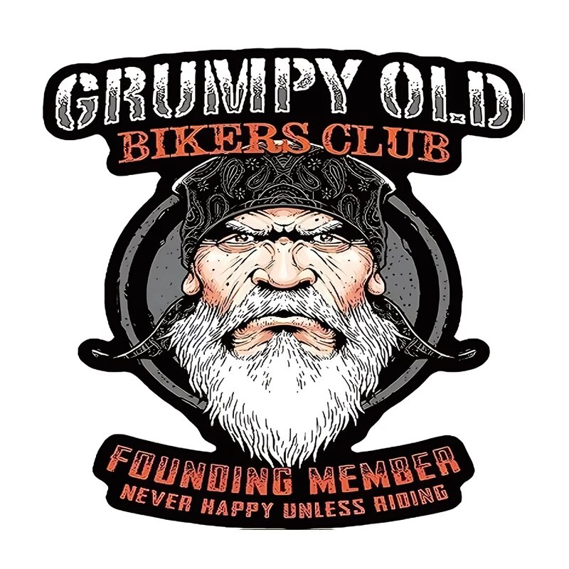 Наклейка Grumpy Old Bikers Club, основатель