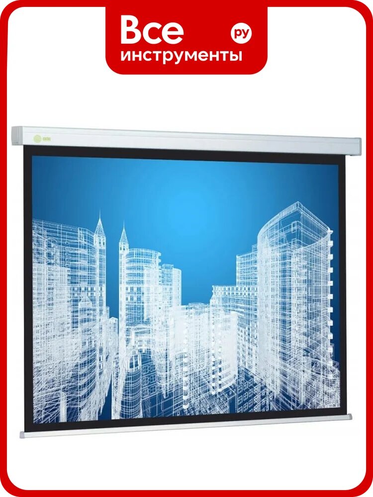 Настенно-потолочный рулонный экран Cactus Wallscreen 16:9, 187x332 см, белый CS-PSW-187X332 359047