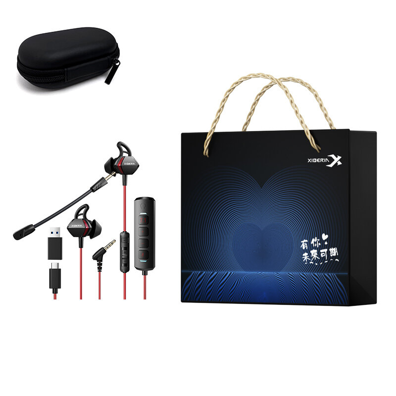 Наушники унисекс XIBERIA MG-2S Sound Card Edition Battle Red, проводные игровые с микрофоном