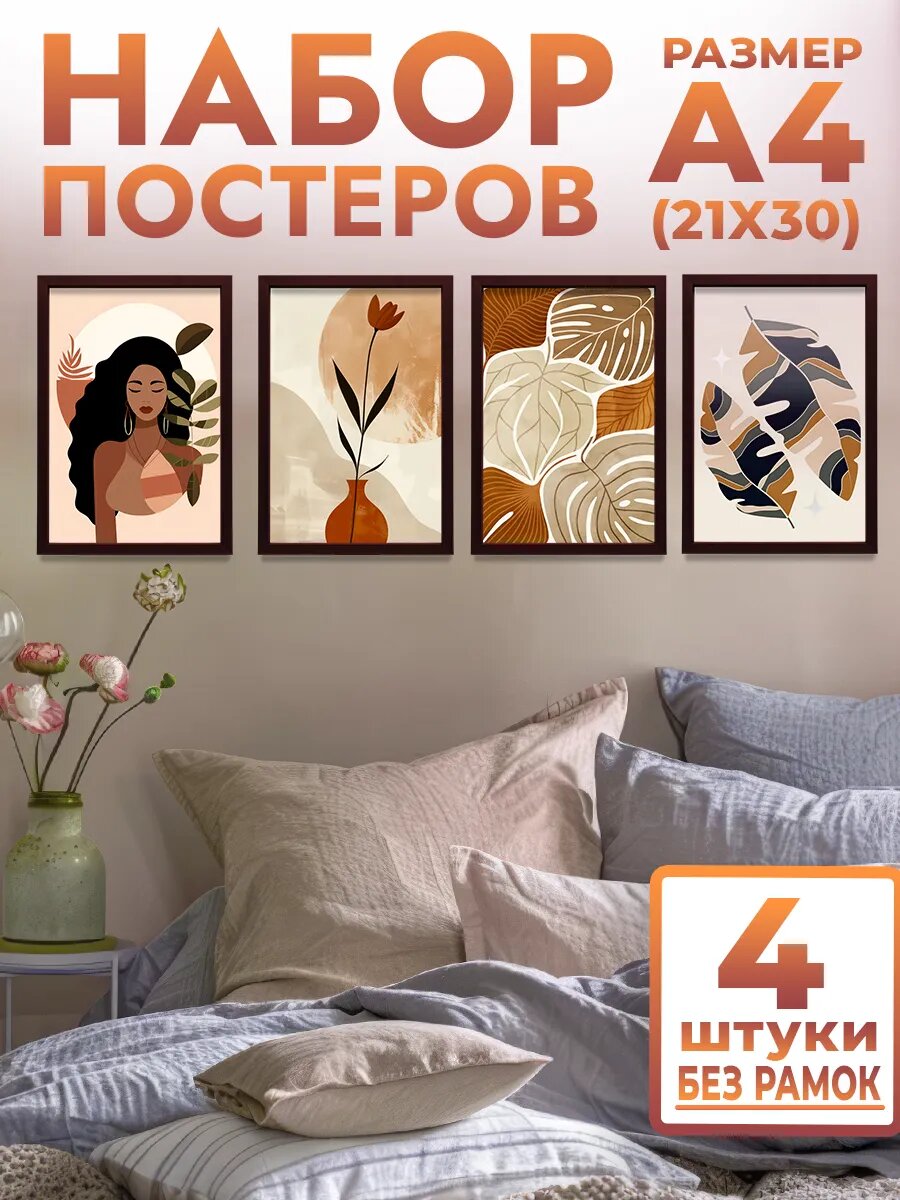 Постеры интерьерные А4 на стену
