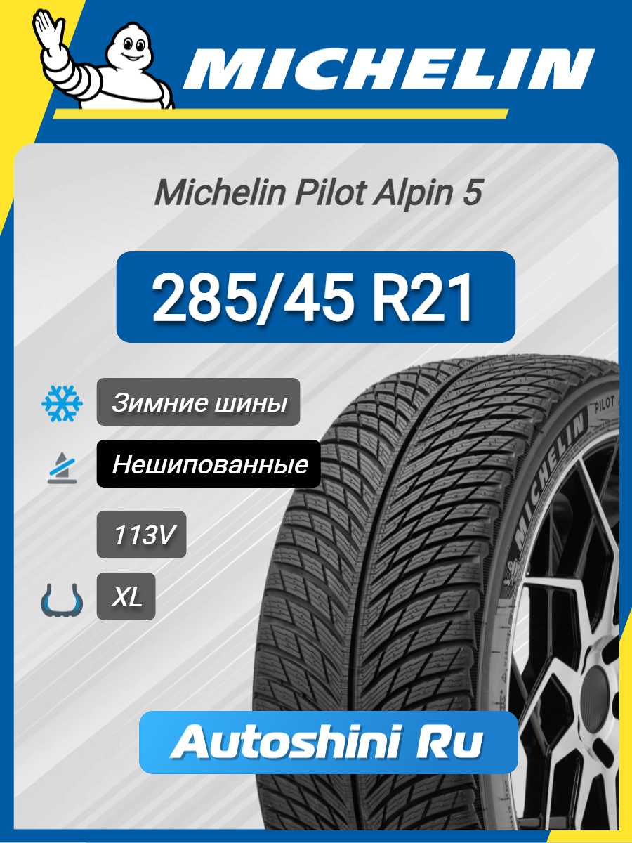 Шины зимние Michelin Pilot Alpin 5 285/45 R21 113V (нешип) XL