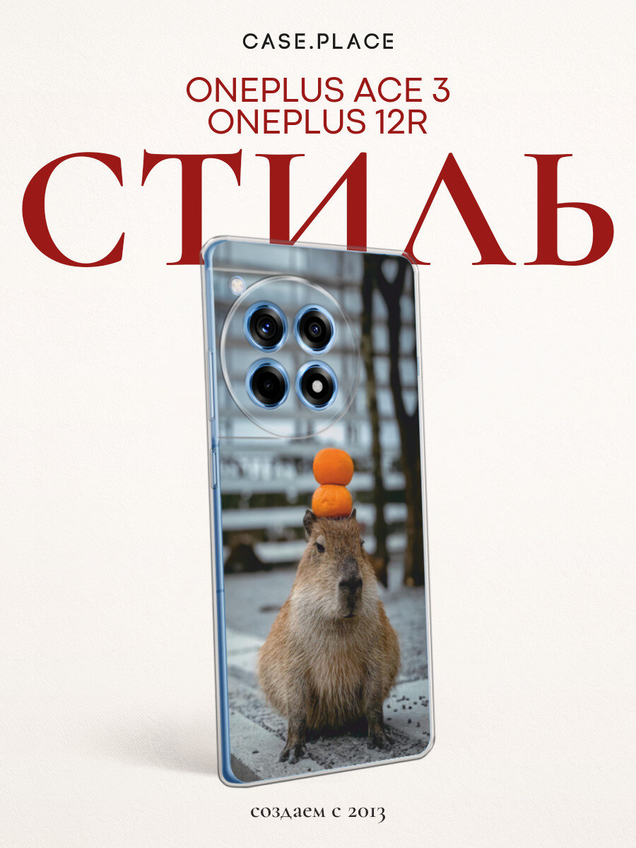 Чехол на OnePlus Ace 3/12R / Ван Плас Асе 3/12R с принтом Капибара медитирует
