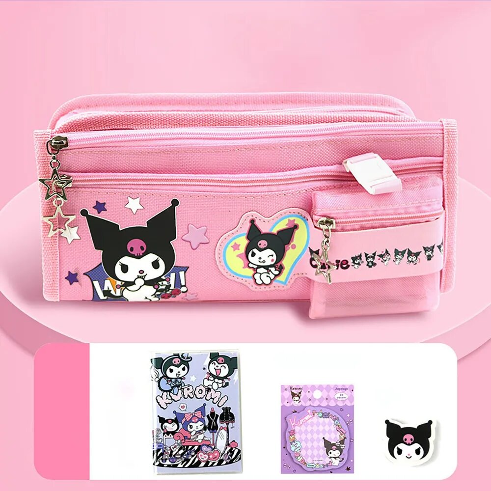 Школьный пенал-косметичка для девочки аниме Куроми Kuromi Лева