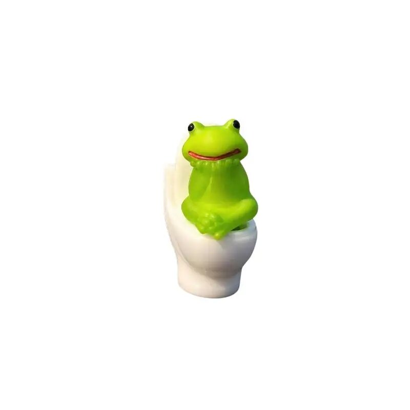Статуэтка свинья на унитазе JETTING ПВХ 1 шт. 1pcs frog
