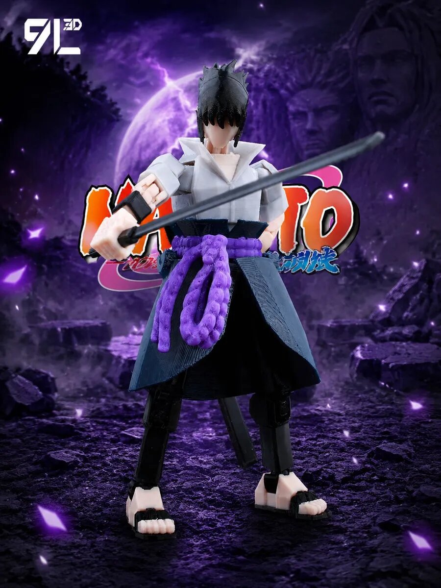 9L3D Фигурка Саске (Sasuke), Naruto, Titan 13, Lucky 13, 3D-печатный подвижный манекен, подарок для анимешников и коллекционеров