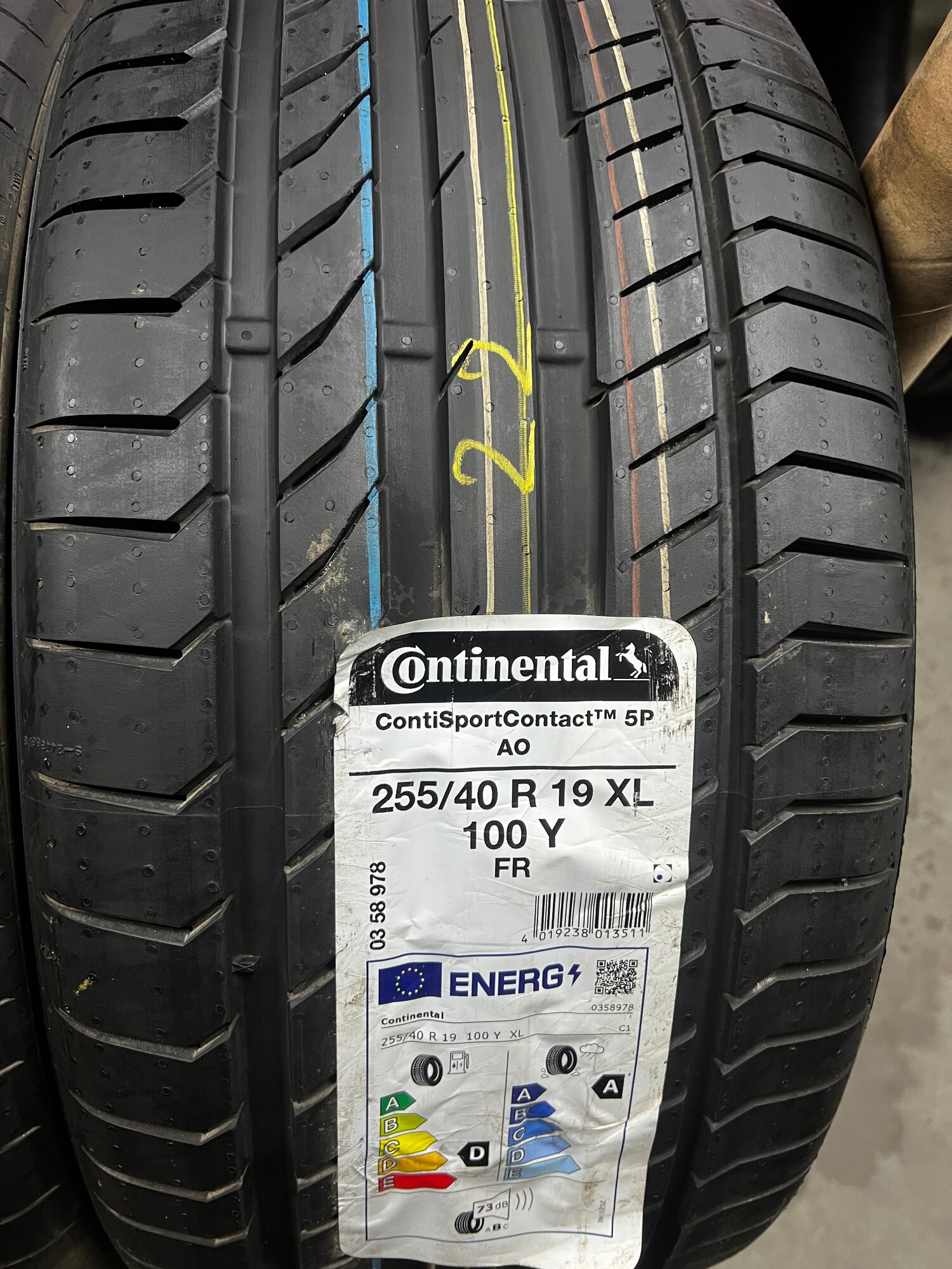 Continental ContiSportContact 5P 255/40 R19 100Y