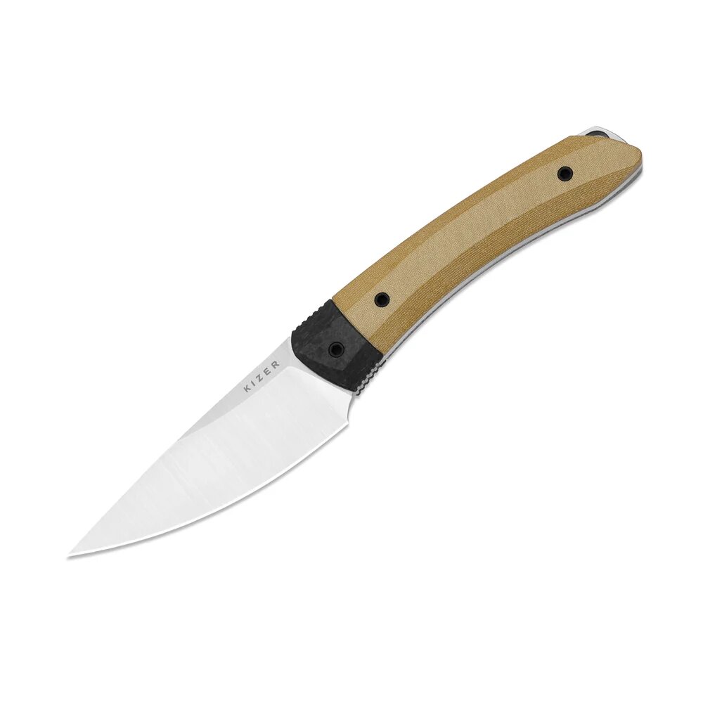 Туристический нож Kizer Momo Fix 3, сталь S35VN, рукоять Micarta/Carbon