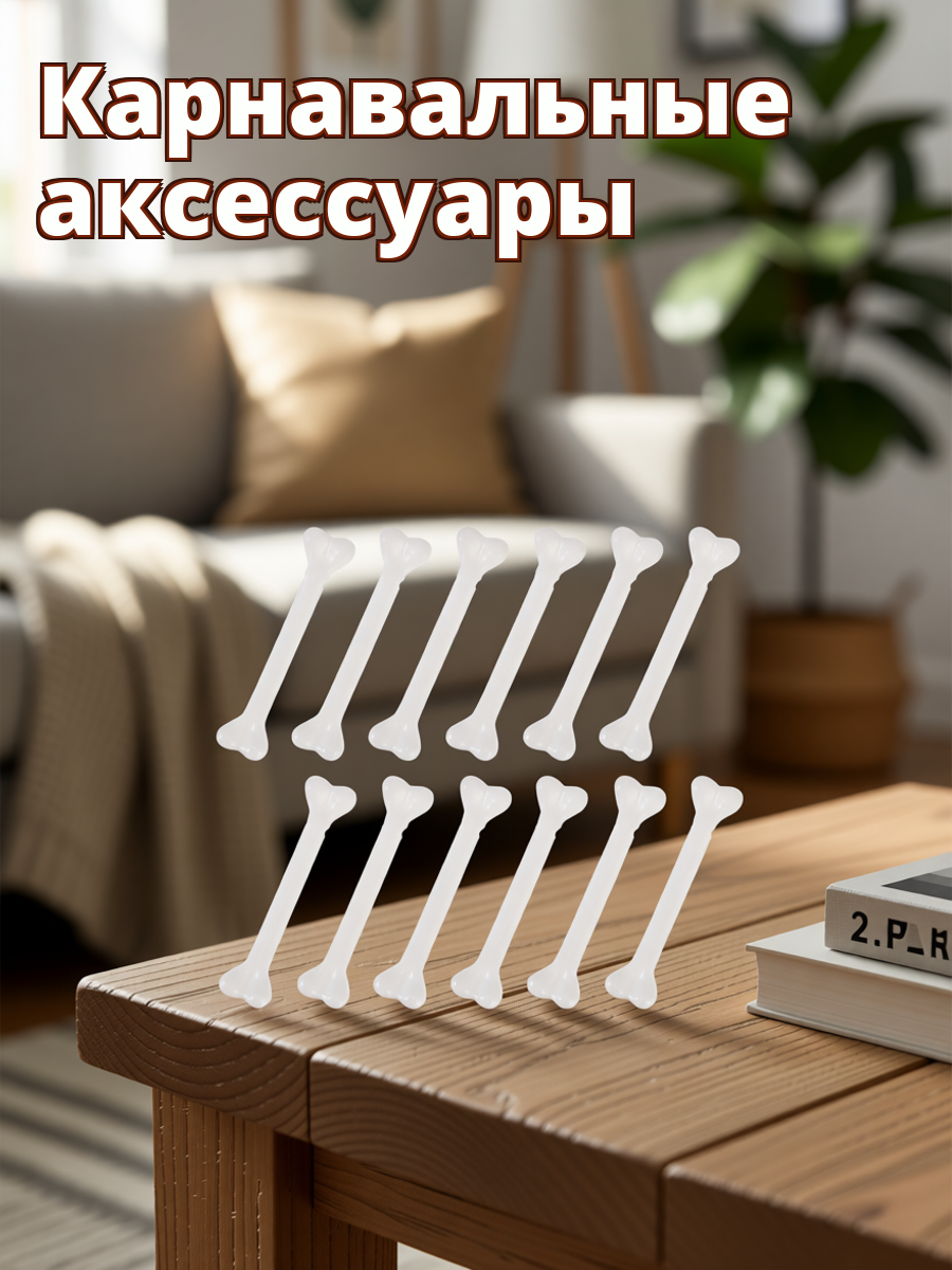 36 Штук Миниатюрные Пугающие Кости Для Декора На Хэллоуин Размер 7 40X1 70X0 50Cm