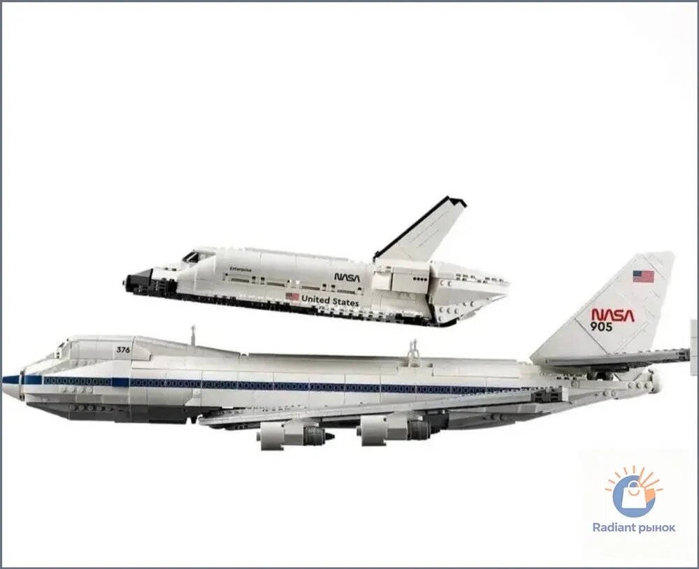 Конструктор 0036 " Челночный самолет - перевозчик шаттла" Самолет ( 2417 деталей ) ( супер техник / подарок для мальчиков и девочек )