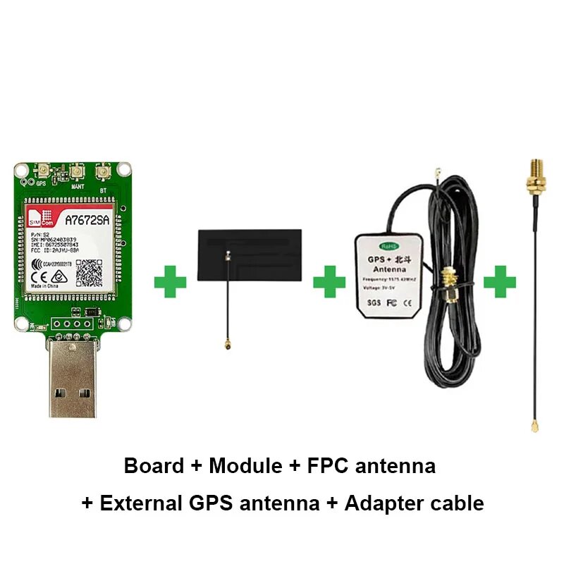 SIMCOM A7672SA-FASE Kit USB GPS Модуль