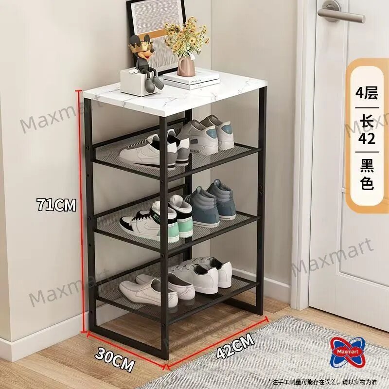 Обувница COMODO Furniture, МДФ, Металл, 42х30х71 см, 4 полки, лофт, белый