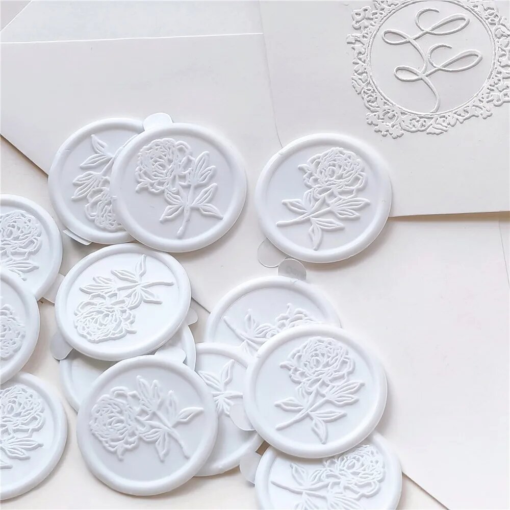 Наклейки для восковых печатей XunMade white 30 шт