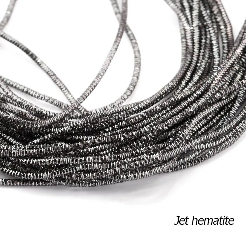 Спиральная проволока для вышивки, серый jet hematite, 1.5 мм