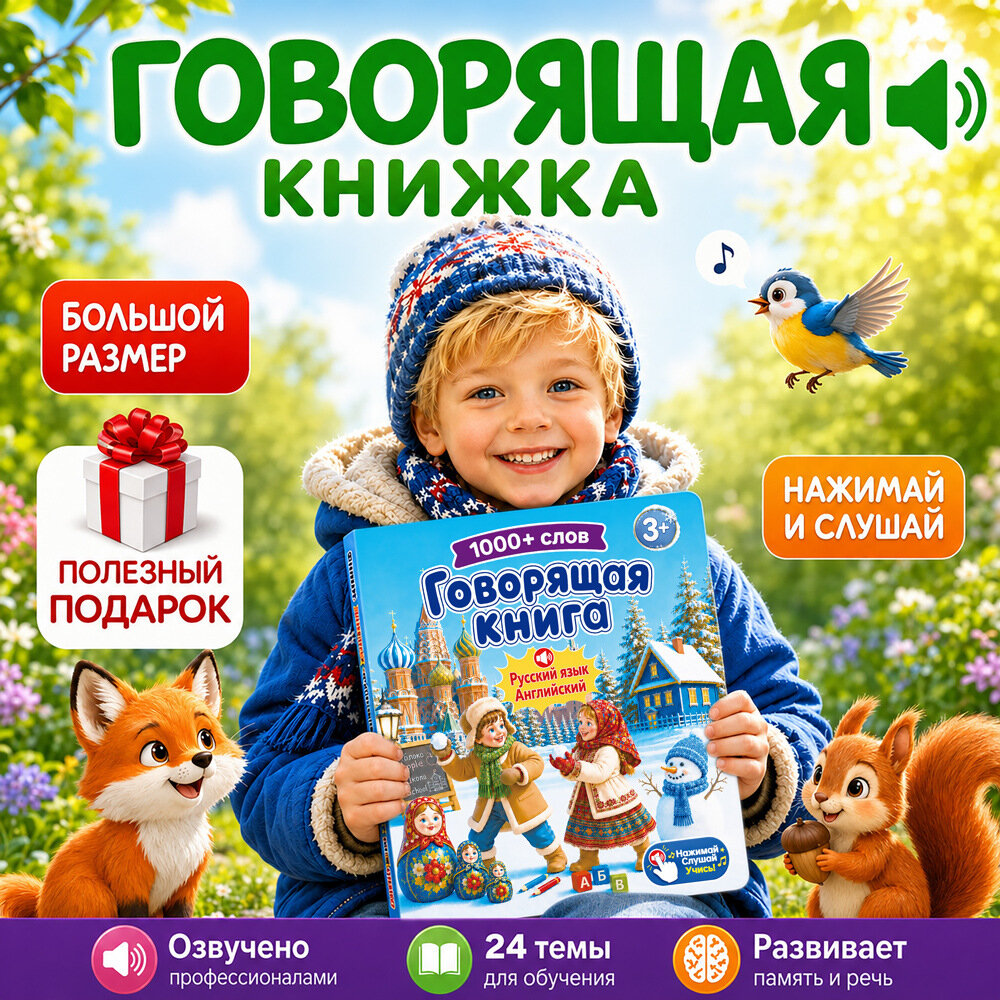 Интерактивная говорящая книга на русском, пальцевая обучающая игрушка для дошкольников