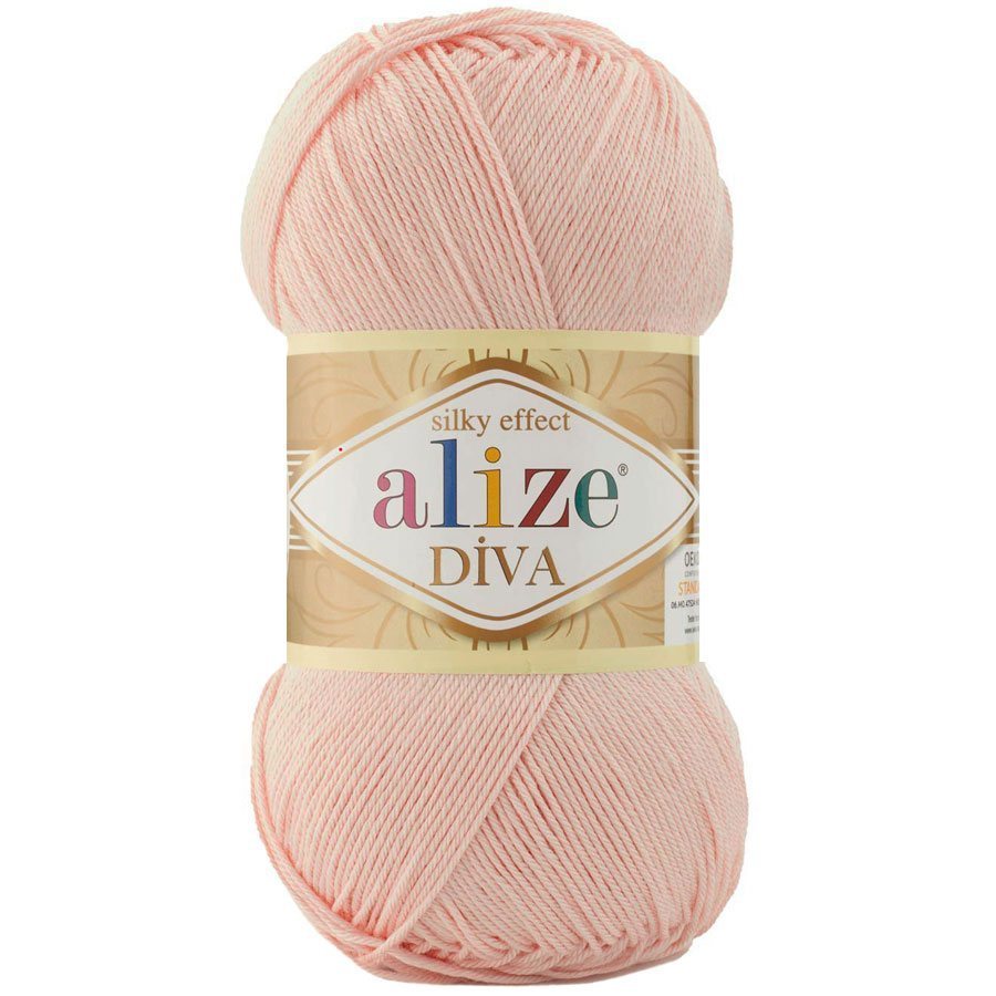 Пряжа Alize DIVA SILKY EFFECT 995 пудра (5 мотков)