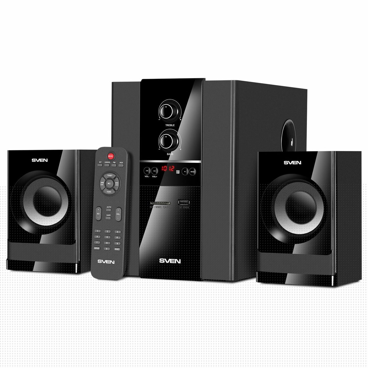 Колонки компьютерные Sven MS-1821, 2.1, 44 Вт, Bluetooth, FM, USB, SD, черные (SV-020774)