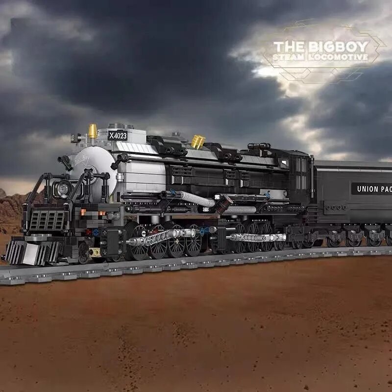 Конструктор JIE STAR "THE BIG BOY" Steam Locomotive, 1608 деталей, пластиковый, для мальчиков и девочек — фото 1