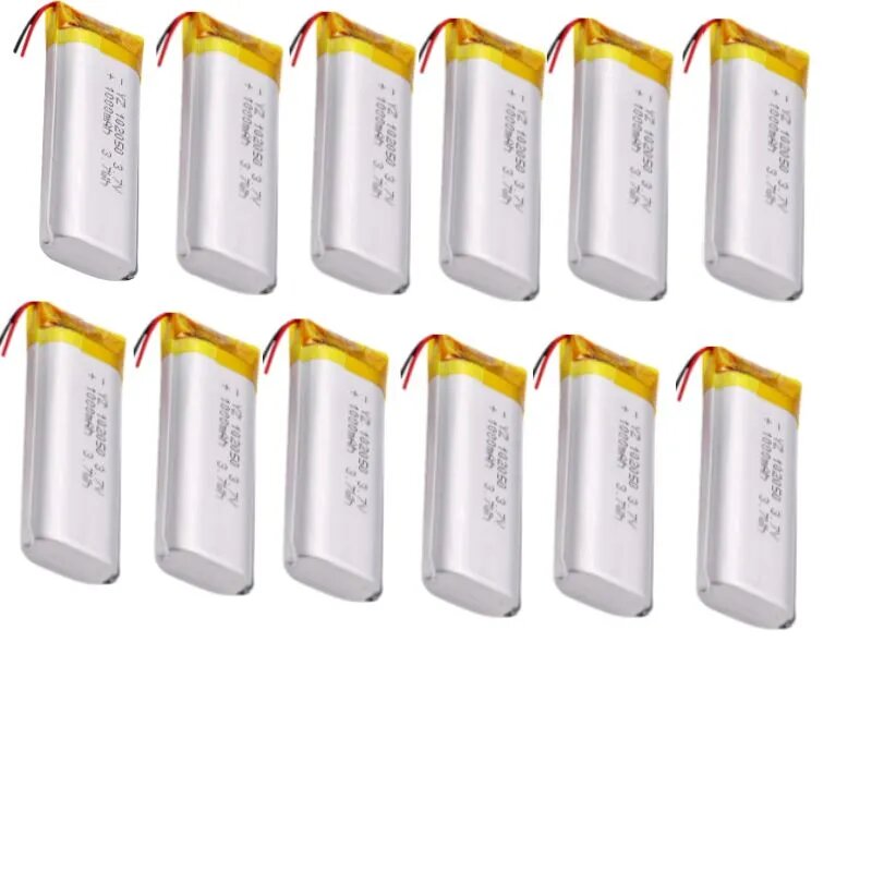 Аккумулятор литий-полимерный 10*20*50 102050 (3.7В, 1000mah) 12шт