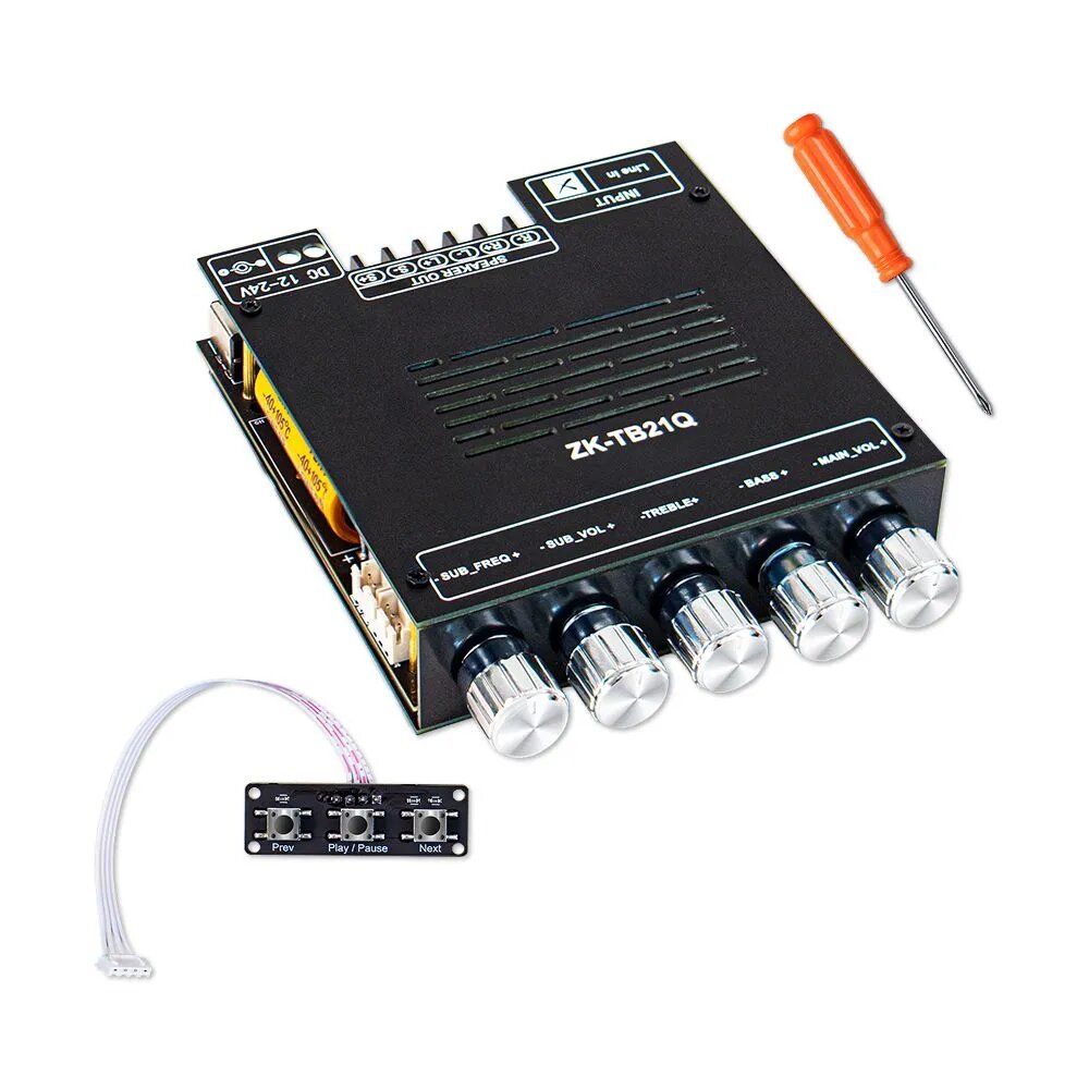 Цифровая усилительная плата ZK-TB21Q с Bluetooth QCC3034 + TPA3116