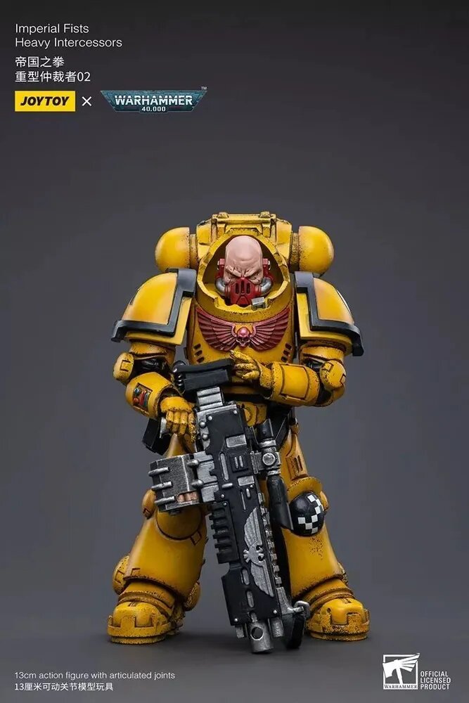 Подвижная фигурка JOYTOY Warhammer 40K 1/18 Imperial Fists Primaris Captain