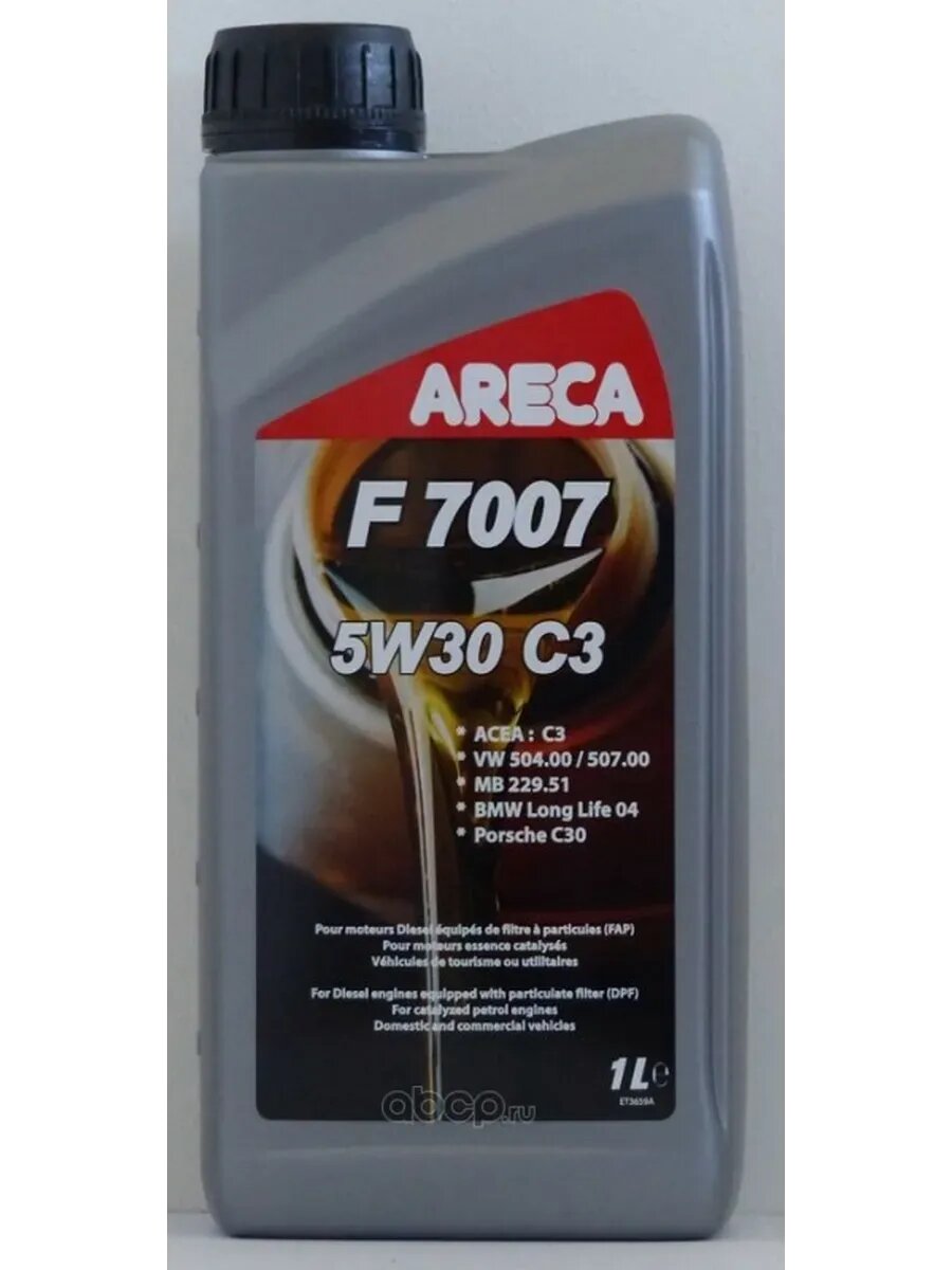 Areca F7007 5w30 С3 504/507 1л синтетическое масло