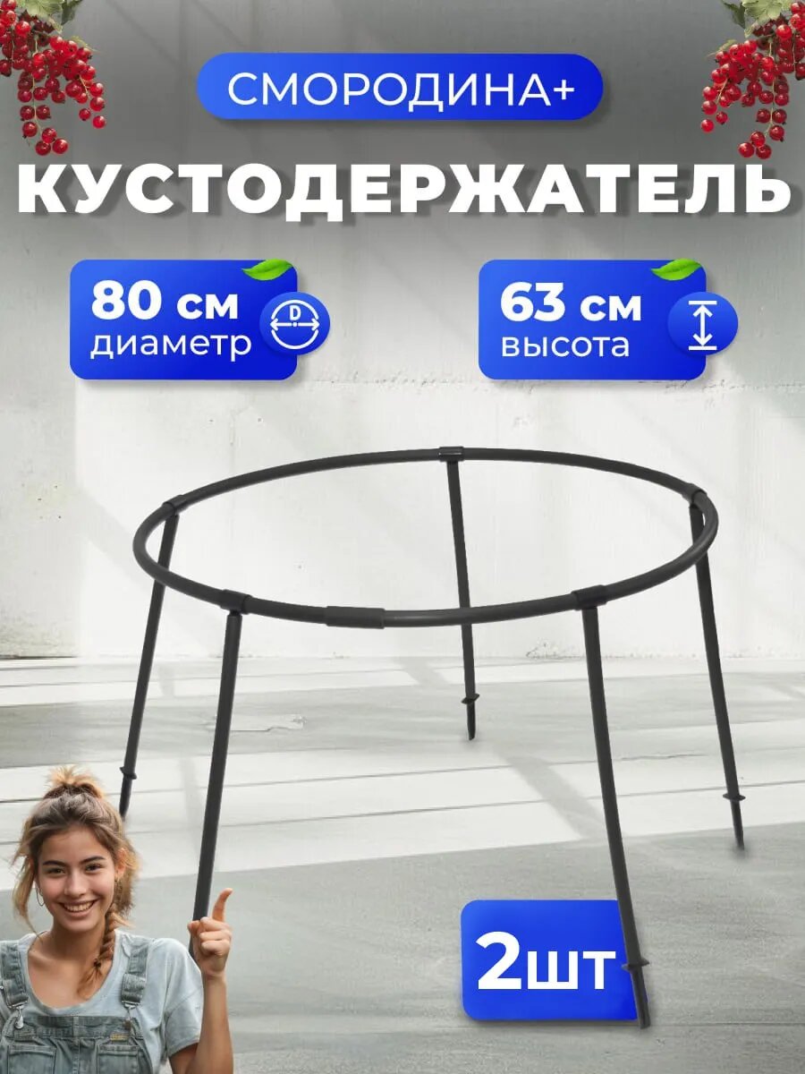 Кустодержатель садовый для смородины, крыжовника 80 см, 2шт