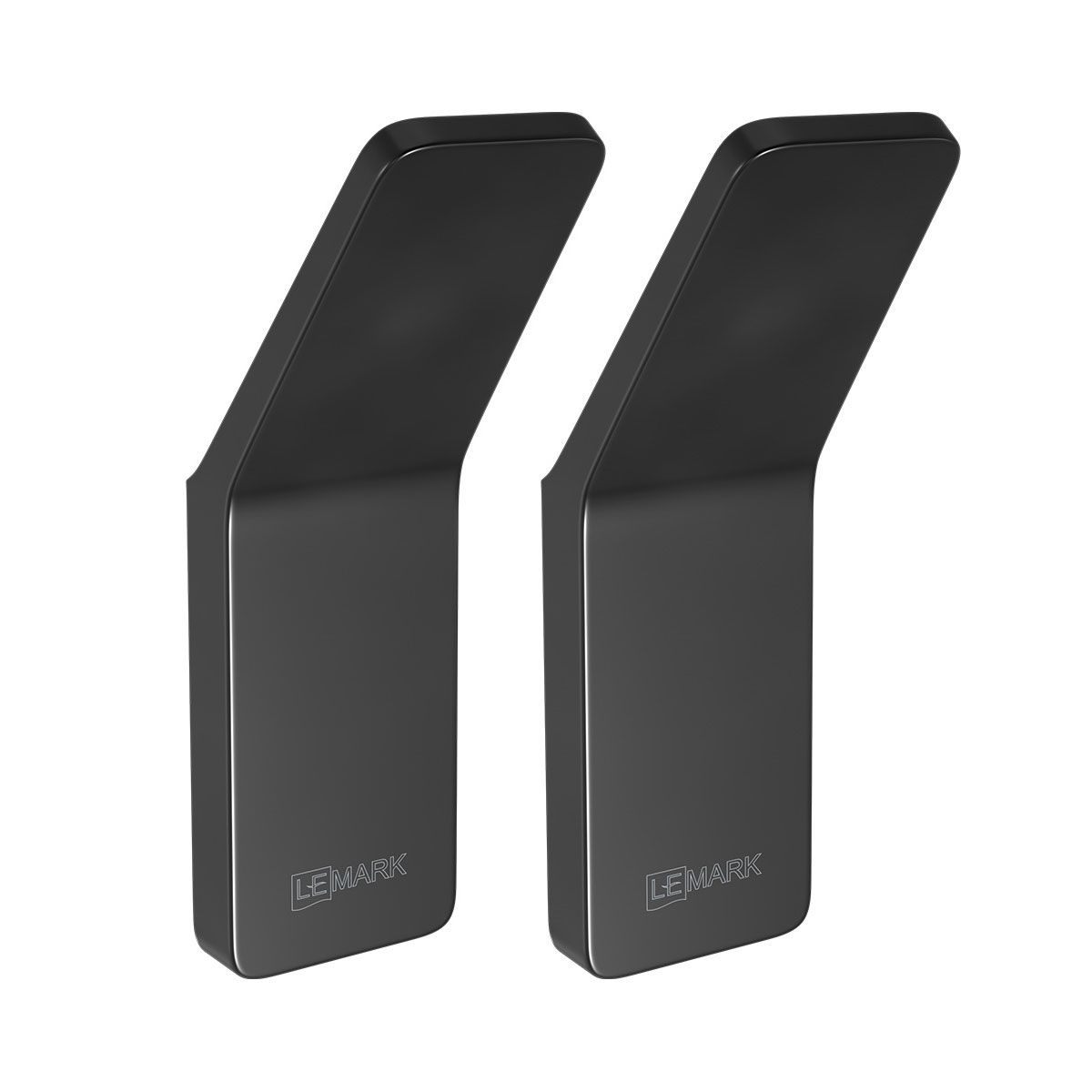 Крючок одинарный Lemark Smooth Line 9712002 для полотенец и халатов, чёрный матовый 2шт.