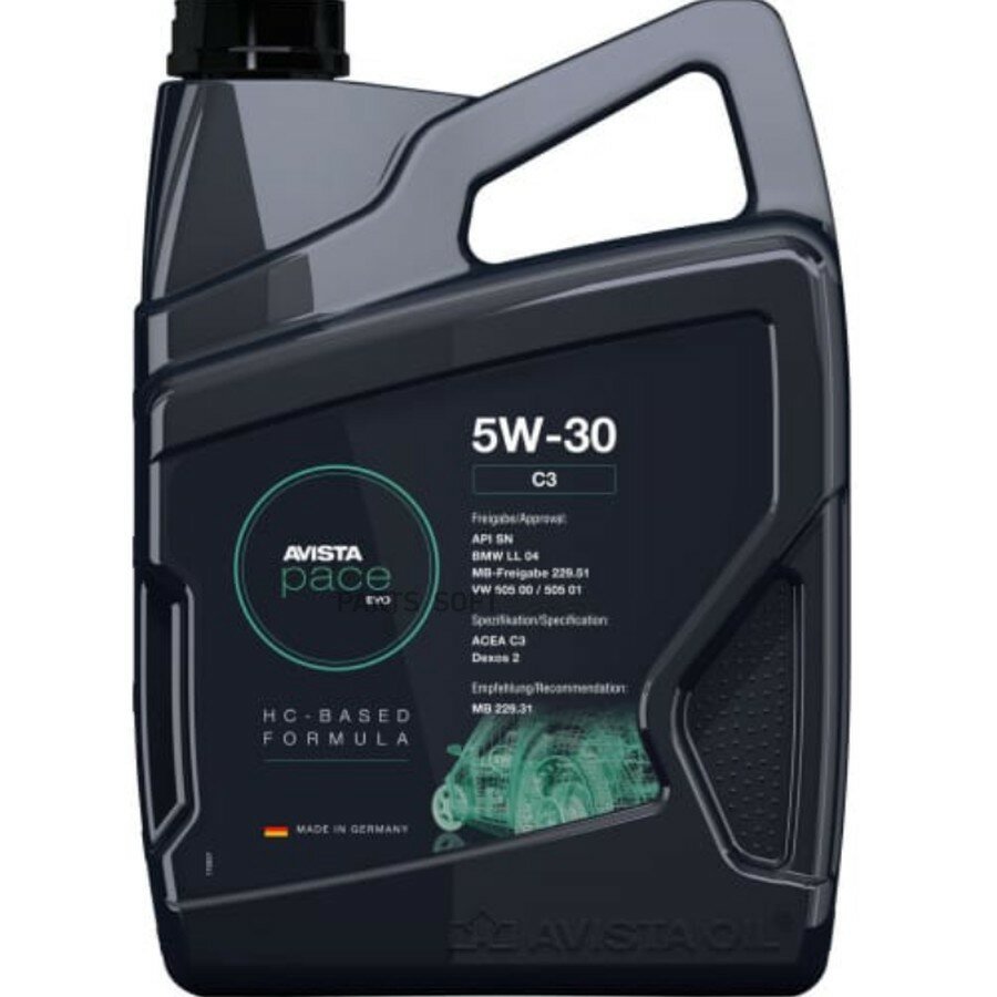AVISTA PACE EVO C3 SAE 5W-30 5л от официального дистрибьютора, AVISTA, артикул 173503
