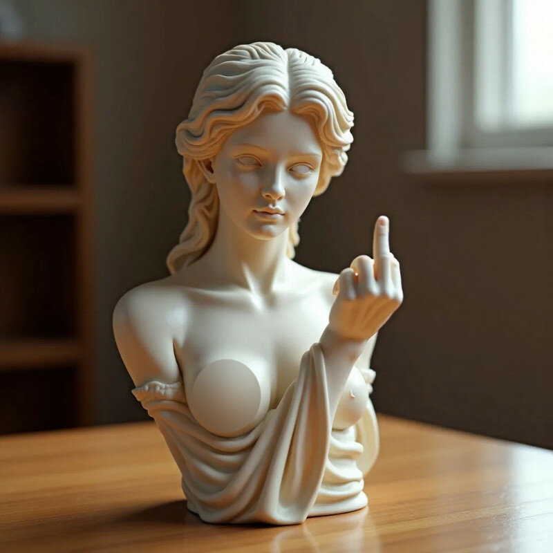 Фигурка художественная вена goddess из смолы с фигуральной позой для подарка и декора стиль с