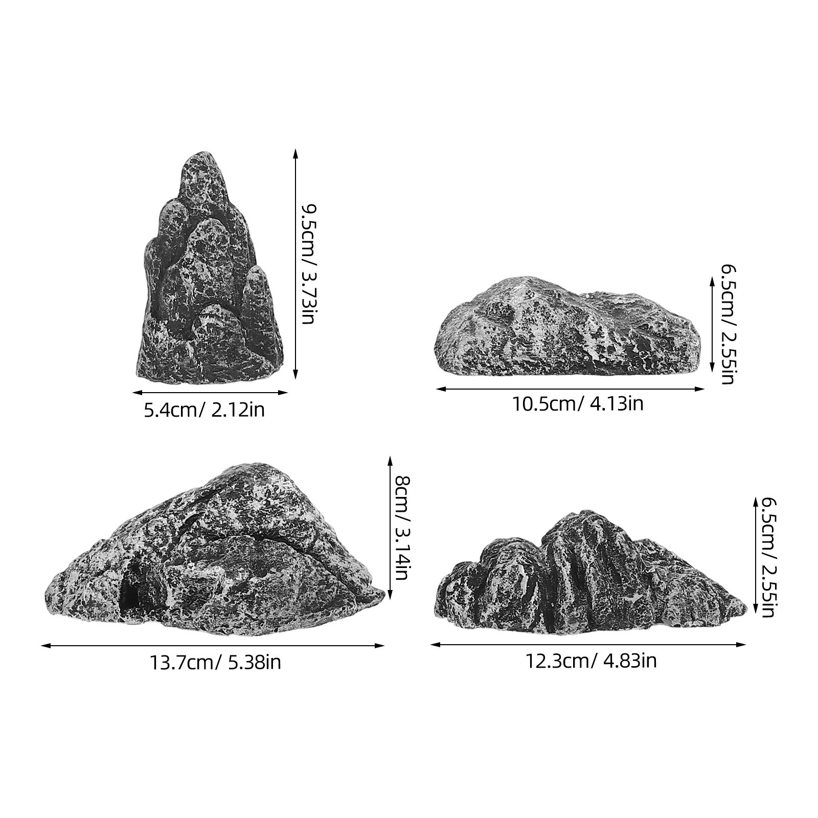 4 Штуки Декоративные Камни Для Аквариума Realistic Stone Ornaments 9 50X5 40X3 70Cm
