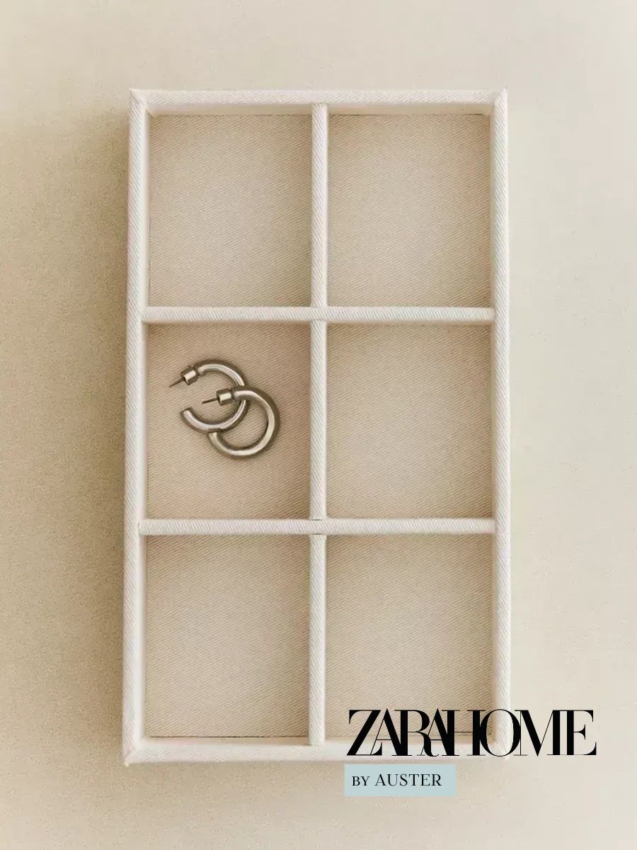ZARA HOME Органайзер для мелочей и косметики 12x21x4 см 1 шт мдф слоновая кость-