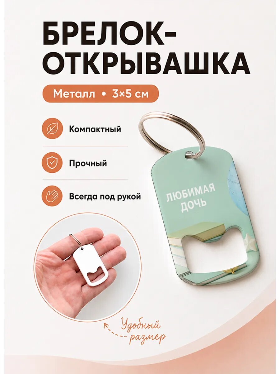 Брелок открывашка "Компас и Глобус"