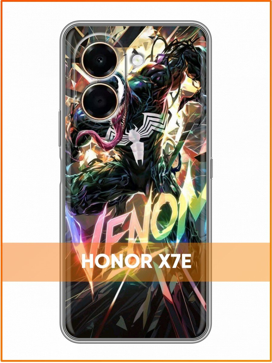 Чехол для Honor X7e с принтом для мальчиков с Веномом (Хонор Х7е)