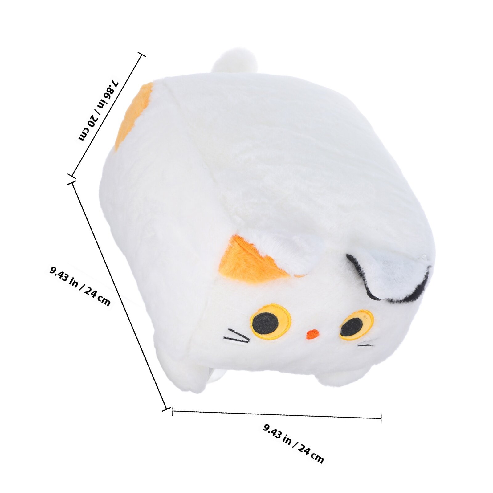 Мягкая Игрушка Кубик Кошка Белый Цвет 24.00X24.00X20.00CM Подходит Для Украшения Интерьера