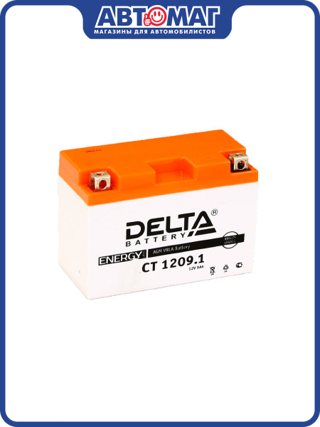 Аккумулятор DELTA CT1209.1 (YT9B-BS) для скутера, мотоцикла, квадроцикла DELTA DELTA-CT1209.1