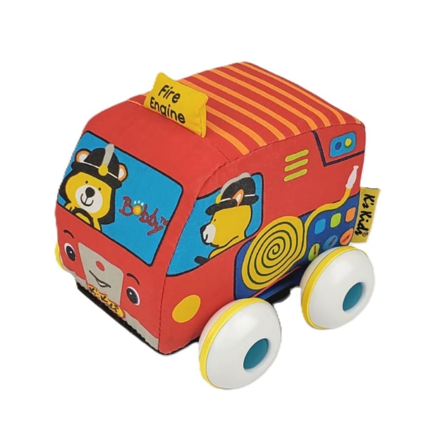 Игрушечная машинка K's Kids школьный автобус, пожарная машина, разноцветный