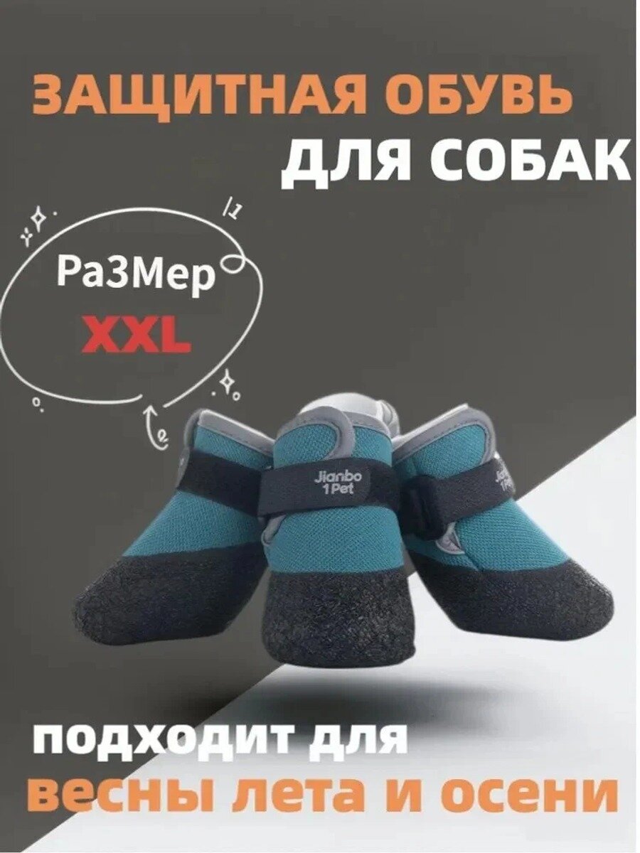 Обувь для собак Classic XXL, ширина лапы6.5cm длина лапы8.0cm, синий