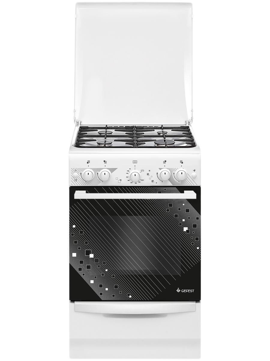 Gefest ПГ 5100-02 0309 50 см Газовая плита, 4 конфорки, белая