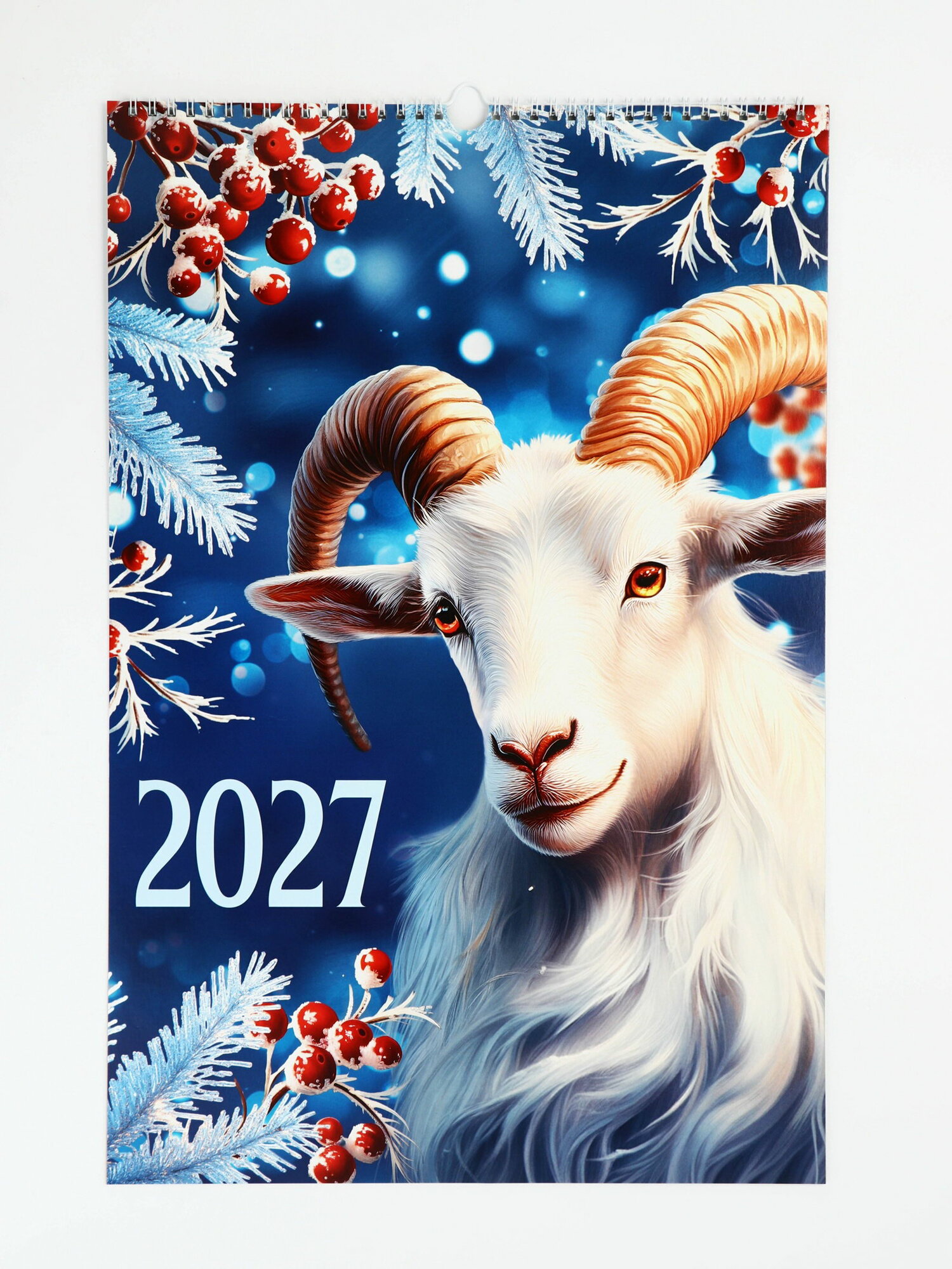 Календарь 2027 перекидной на ригеле А3 "Год козла", размер упаковки: 32 x 48.5 x 0.7 см.