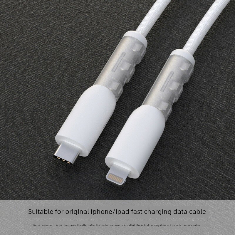 Чехол для зарядного кабеля Apple 20W Dual USB-C (6-е поколение) с 1-метровой спиральной проволокой — белый