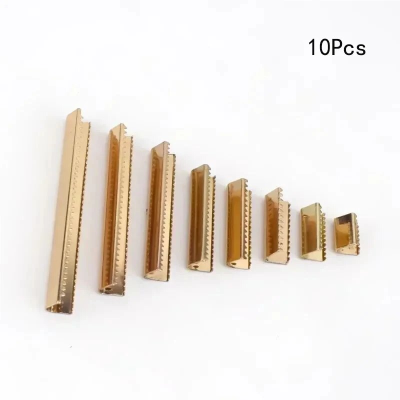Металлические зажимы для ремня Meetee 10-60 мм 10/20 шт Бежевый, 45mm, LightGold-10Pcs