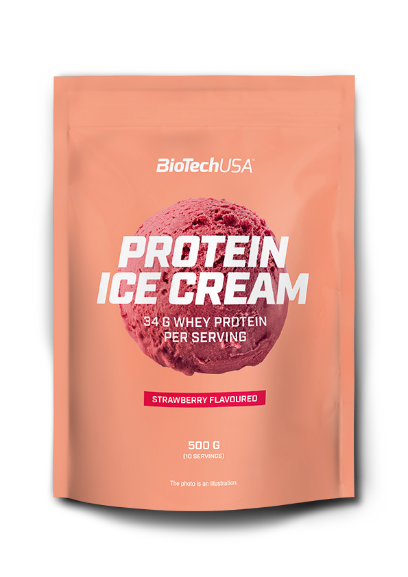 Протеиновое мороженное (смесь) BioTechUSA Протеин Айс Крим / Protein ice Cream 500 г клубника