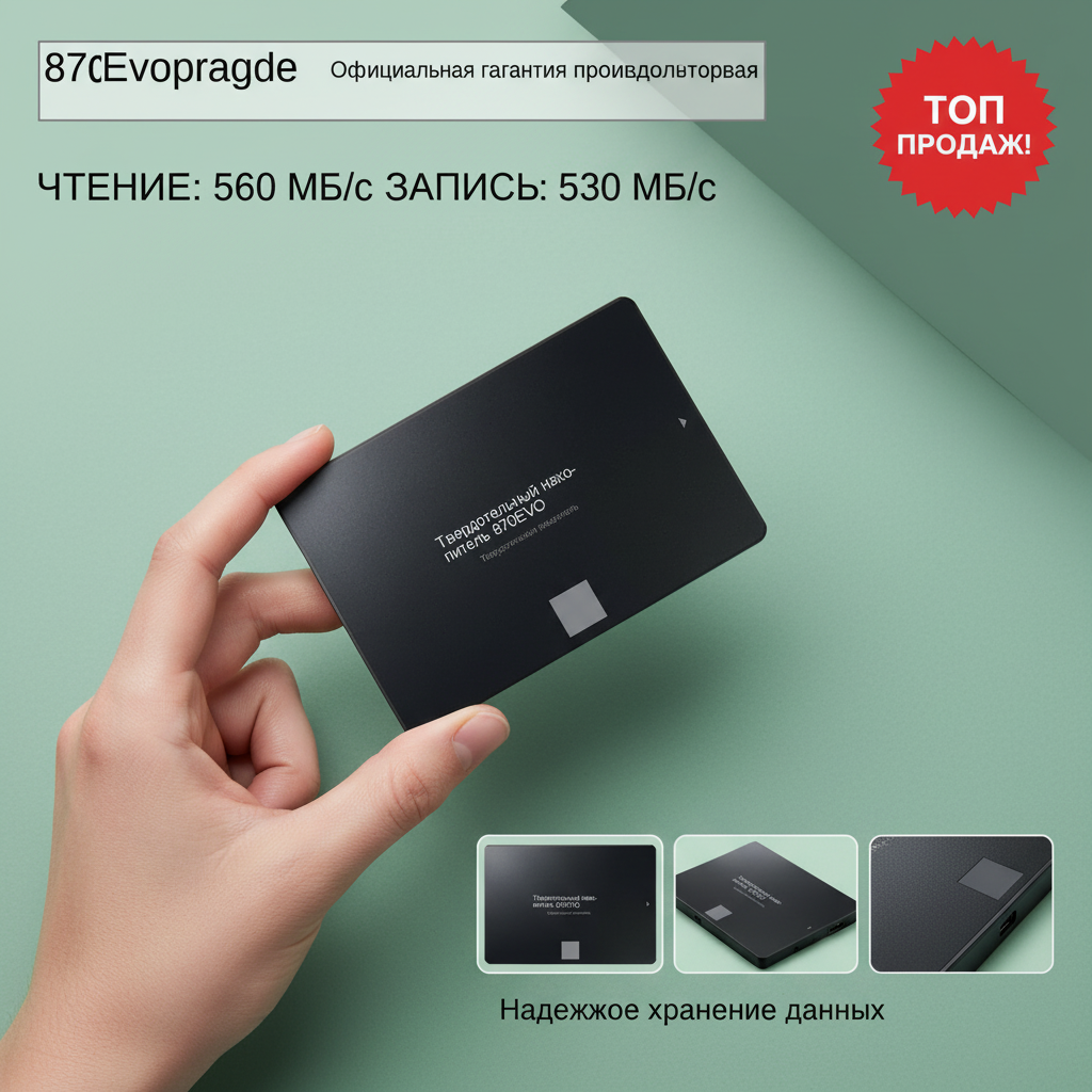 870EVO Универсал Твердотельный Накопитель SSD 4TB SATA3 Интерфейс 2,5 Дюйма