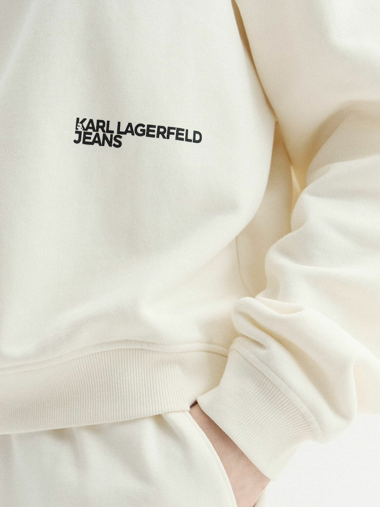 Толстовка KARL LAGERFELD JEANS, размер S, , бежевый — фото 1